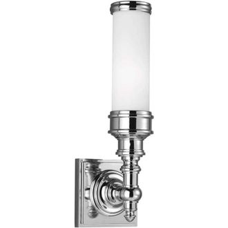 Feiss [GEBRAUCHT] B-Ware Feiss Wandlampe Badleuchte Spiegelbeleuchtung Chrom Glas Payne Ornate G9 Led
