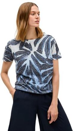 Cecil 3227074 T-Shirt d&eacute;vor&eacute; avec Motif, Urban Dark Blue, XXL Femmes
