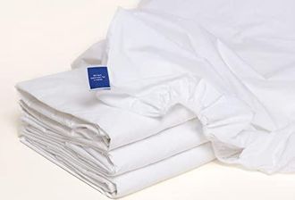 Van Morgen 100% Baumwoll-Perkal-Spannbetttuch 100x220x40cm Schneewittchen Hotelqualität Geeignet Für Niedrige Und Hohe Matratzen - Ganz Rundum Elastisch