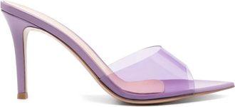 Gianvito Rossi Femme, Chaussures, Violet, Taille: 38 EU Sandales Transparentes Talon Aiguille Lilas