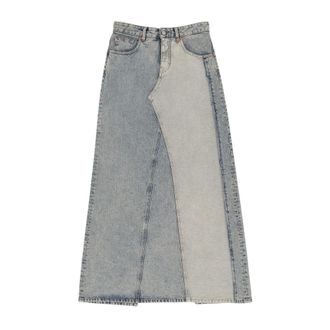 Maison Margiela Femme, Jupes, Bleu, Taille: 40 FR Jupe Longue en Denim