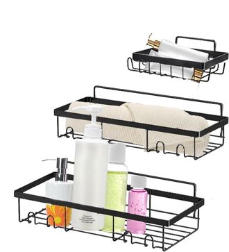 Generic Aufbewahrungsregal f&uuml;r Toilettenartikel Schwimmregal Wand f&uuml;r Badezimmer Gew&uuml;rzk&uuml;che Aufbewahrungsregal Bad-Wohnzimmer Duschregal f&uuml;r Badezimmer