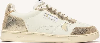 Faguo Baskets en cuir cr&egrave;me et dor&eacute;