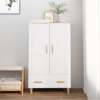 vidaXL Buffet haut Blanc 70x31x115 cm Bois ding&eacute;nierie vidaXL