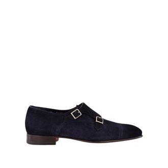 Santoni Axel Double Buckle Loafer - - Shoes - Herren - Blau - 44 EU
