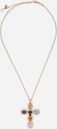 Dolce & Gabbana Anhänger Aus 18-karätigem Gelbgold Mit Edelsteinen In Den Farben Des Regenbogens - Frau Ketten Gold Gold Onesize
