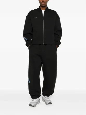 adidas Logo-Print Cotton Blend Track Pants - Black