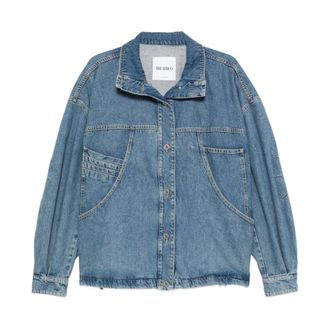 The Attico Femme, Vestes, Bleu, Taille: 34 FR Pocket Collared Jacket