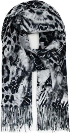 Glamexx24 &Eacute;charpe Grande Taille pour Femmes Homme, L&eacute;opard Animal Motif, Hiver Chaud &Eacute;charpe Poncho &agrave; Franges, &Eacute;charpe en Couverture