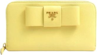Prada Portefeuille long (bi-pli) Pre-owned - Femme - Pre-owned - Jaune - Taille: ONE Size