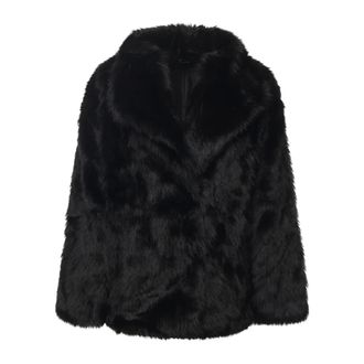 V&deg; 73 Faux Fur Shearling Oversize Jacke - - Jackets - Damen - Schwarzk - M