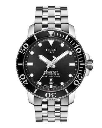 Tissot Seastar 2000 Automatik, Edelstahl, 44mm, schwarzes Zifferblatt Herrenuhr T120.907.11.051.00