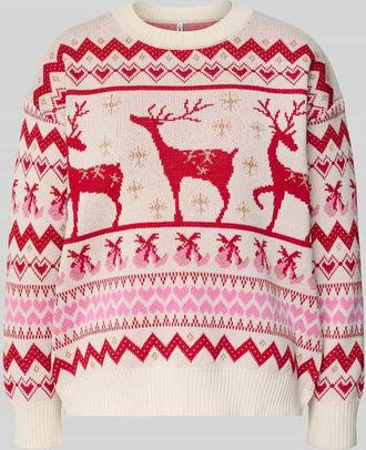 Only Relaxed Fit Weihnachtspullover aus Bi-Color-Strick Modell XMAS RAIN