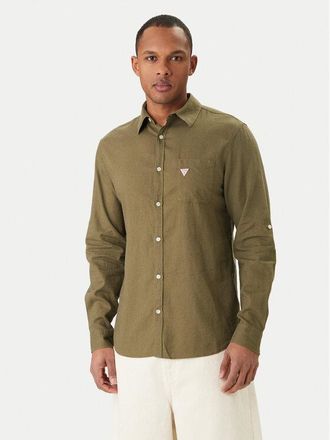 Guess Hemd F6GH06 WG3L0 Gr&uuml;n Regular Fit