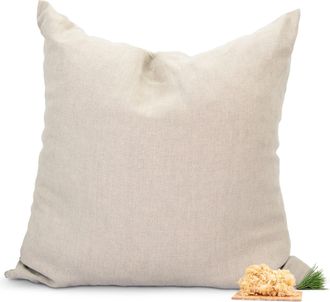 Zirbelino Zirbenkissen speziell zum Schlafen - 80x80cm - mit Leinenstoffh&uuml;lle