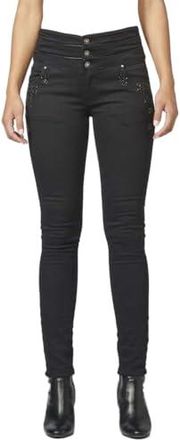 Koröshi Pantalon pour femme Noir, blanc, 34