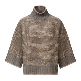 Fabiana Filippi Pull &agrave; col roul&eacute; Platinum - Femme - Pulls - Beige - Taille: 38 FR