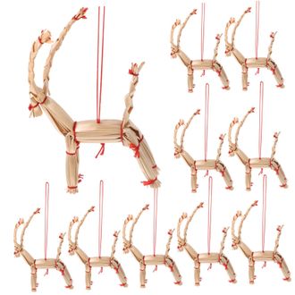 Aboofan Weihnachtsbaum Dekoration H&auml;ngende Ornamente Rustikale Rentier Anh&auml;nger F&uuml;r Die Festliche Weihnachtsfeier Und Party Dekoration