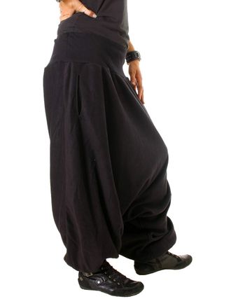 vishes Alternative Bekleidung - Haremshose aus Fleece Einheitsgr&ouml;&szlig;e/Lange Gr&ouml;&szlig;e schwarz 40-48