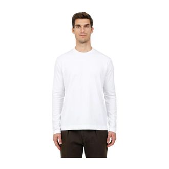 Mazzarelli T-Shirt mit langen &Auml;rmeln - - Tops - Herren - Wei&szlig; - XL
