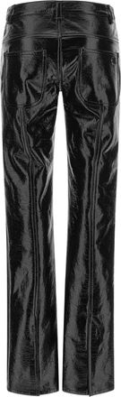 Courr&egrave;ges Vinyl Straight-Leg Trousers - Black