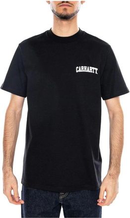 Carhartt Work in Progress Homme, Tops, Noir, Taille: XL S/S University Script