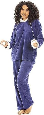 Camille Pyjama à Capuche en Polaire Ultra Douce - Femme 46-48 Navy