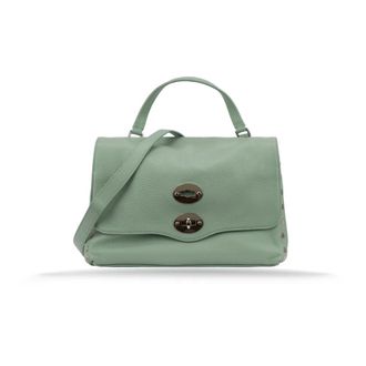 Zanellato Femme, Sacs, Vert, Taille: ONE Size Sac bandoulière en cuir grainé