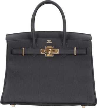 Herm&egrave;s Black Birkin 30cm Togo Leather Gold Hardware