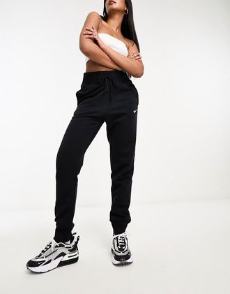 Nike Pantalon de jogging slim &agrave; taille haute et petit logo virgule - Noir