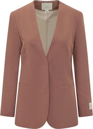 Calvin Klein Femme, Vestes, Brun, Taille: 30 FR Linen Blazer
