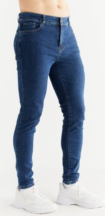 Evermind Herren vegan Jeans Skinny Fit Lapis Blau