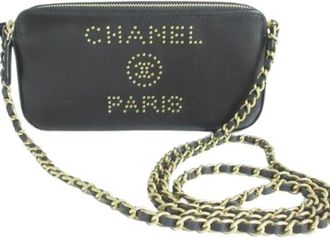 Chanel Sac bandouli&egrave;re vintage doccasion - Femme - Pre-owned - Noir - Taille: ONE Size