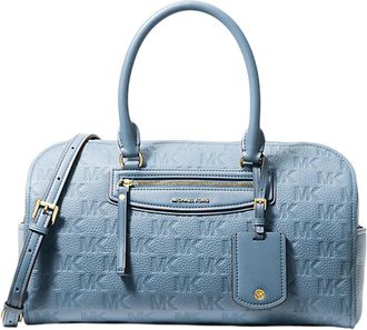 Michael Kors Femme, Sacs, Bleu, Taille: ONE Size Monogram Leather Duffle