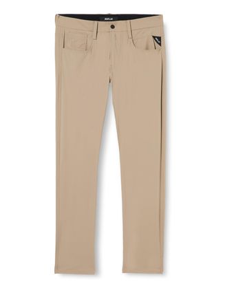 Replay Herren Chino Anbass Slim-Fit Hyperflex Hybrid mit Stretch, Khaki 597 (Beige), 34W / 30L