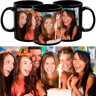 Generic Individuelle Tasse mit Bild oder Text Ihrer Uploads, personalisierte Tasse, mikrowellen- und spülmaschinenfest, Keramikbecher, 325 ml