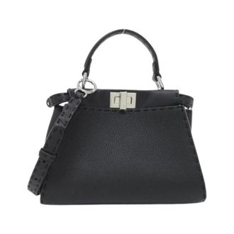 Fendi Pre-owned Selleria Peekaboo Mini Calf Shoulder Bag - - Pre-owned - Damen - Schwarzk - ONE SIZE