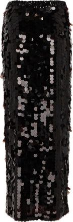 P.A.R.O.S.H. Macro Sequin Skirt - Brown