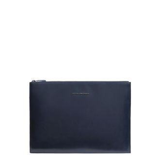 Piquadro Pochette en cuir pour iPad Pro 12-9 - unisex - Sacs - Bleu - Taille: ONE Size
