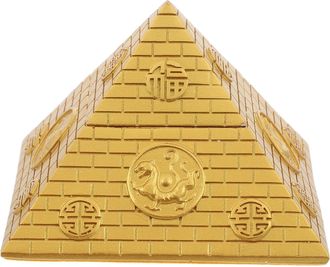 TOPBATHY VALICLUD &Auml;gyptische Mini-Pyramide Skulptur Resin Figur mit Gottestier-Design Farbintensiv Langlebig Stabil und Verblassungsresistent als Schreibtisch 