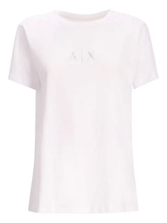 A|X Armani Exchange t-shirt en coton à logo brodé - Blanc