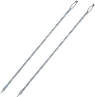Westmark 2 Dressiernadeln mit gro&szlig;em Nadel&ouml;hr, Gerade, L&auml;nge je: 18 cm, Rostfreier Edelstahl, Silber, 126822E3