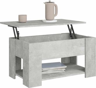 Generic Couchtisch, Liftplatte aus Holzwerkstoff mit Unterer Offener Ablage, Moderner, Minimalistischer Wohnzimmer-Mitteltisch f&uuml;r Heimdekoration und den (79 