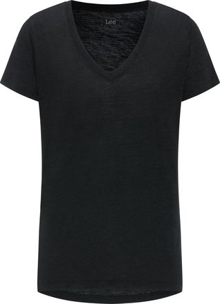 Lee Damen V Neck Tee T-Shirt, Schwarz, M EU