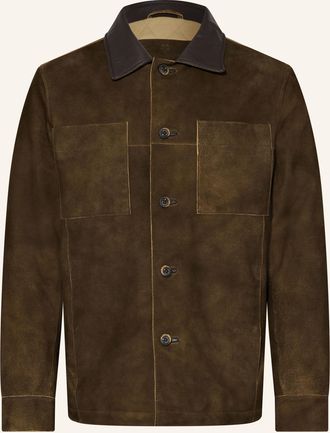 Milestone Leder-Overjacket Msdamian braun