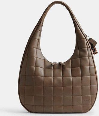 Coach Alter/Ego Große Schultertasche In Halbmondform Aus Upcrafted-Leder Im Schachbrettmuster