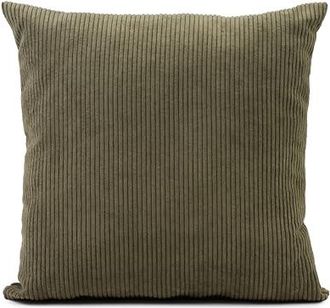 Gözze Kissen Capri, Dekokissen in Feincord-Optik, Weiches Sofakissen mit Füllung, 100% Polyester, 45 x 45 cm - Dunkelgrün