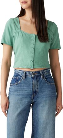 Levi's Womens Pascale SS Blouse Greens, Beryl GD, M