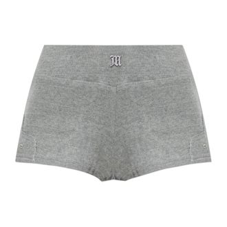 Misbhv Misbhv, Femme, Shorts, Gris, Taille: 36 FR Studded Shorts