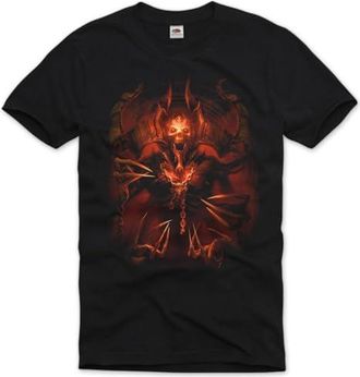 style3 El Diablo T-Shirt Homme Metal RPG Craft Jeu de r&ocirc;le Diable wow MMORPG of World Online, Taille:3XL